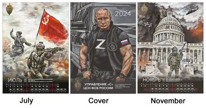 Russian Security Service 2024 calendar depicts Putin's muscles and attack on the US Capitol ...